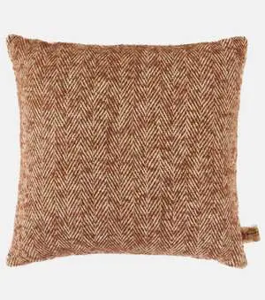 THE HOUSE OF LYRIA Vitim Jute, Mohair, And Wool-blend Cushion - Brown