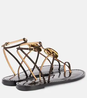 AMANU Cairo Embellished Leather Sandals