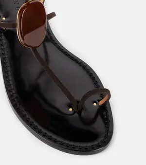 AMANU Cairo Embellished Leather Sandals
