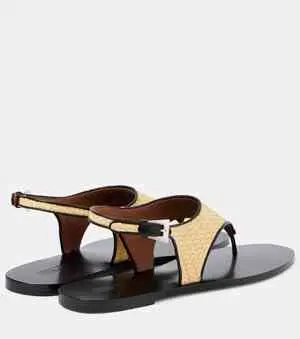 Paris Texas Amalfi Raffia Thong Sandals