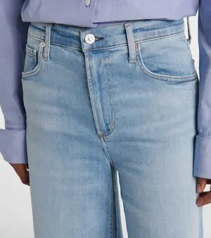Citizens Of Humanity Lyra Cropped Wide-leg Jeans In Andante