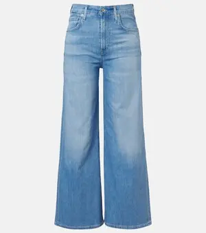 Citizens Of Humanity Citizens Of Humanity Lyra Cropped Wide-Leg Jeans In Andante Blue