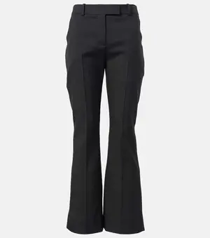 Alexander McQueen Kickback Wool Flared Pants