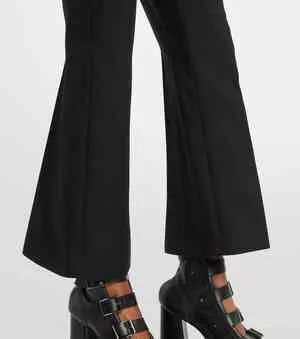 Alexander McQueen Kickback Wool Flared Pants