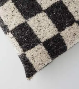 THE HOUSE OF LYRIA Ronce Checked Wool-blend Cushion