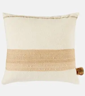 THE HOUSE OF LYRIA Chlore Silk And Linen-blend Cushion - Beige