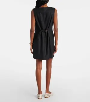 Posse Emma Mini Linen Dress - Black