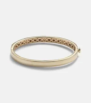 SYDNEY EVAN Heart 14kt Bangle With Diamonds