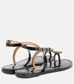 AMANU Embellished Leather Sandals
