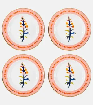 BITOSSI Betonica Set Of 4 Dessert Plates - Multicoloured