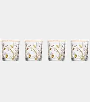 LES-OTTOMANS Set Of 4 Crystal Tumblers - Multicoloured