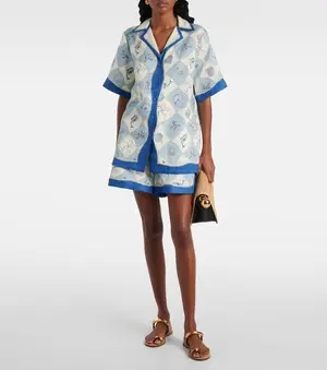 ALEMAIS Pia Printed Linen Shirt