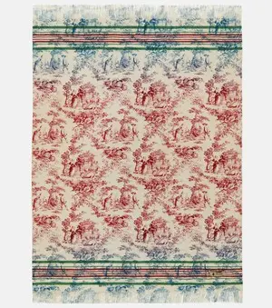 THE HOUSE OF LYRIA Zacinto Linen Twill Jacquard Throw - Multicoloured