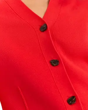 Whistles Seam Detail Cardigan - Red