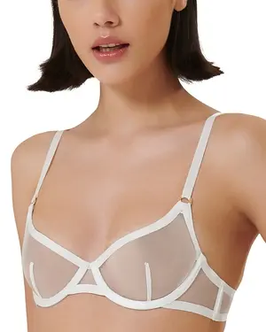 Bluebella Naomi Mesh Underwire Bra - White