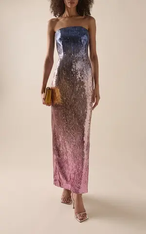 Elie Saab Sequined Tulle Midi Dress - Multi