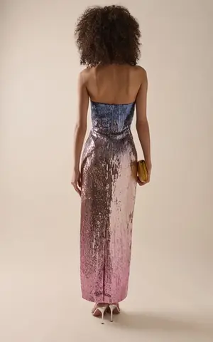 Elie Saab Sequined Tulle Midi Dress - Multi