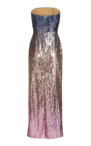 Elie Saab Sequined Tulle Midi Dress - Multi
