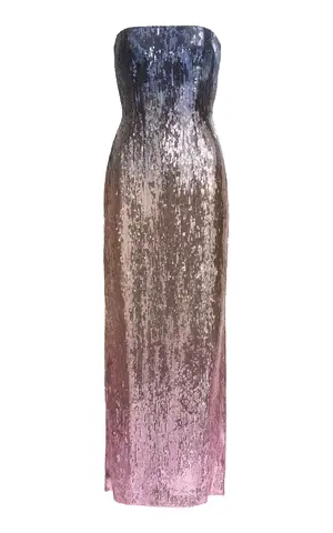 Elie Saab Sequined Tulle Midi Dress - Multi