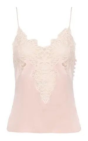 CHLOÉ Lace-Trimmed Silk Satin Camisole
