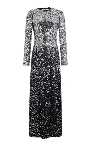 Rabanne Sequined Maxi Dress - Silver