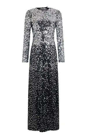 Rabanne Sequined Maxi Dress - Silver