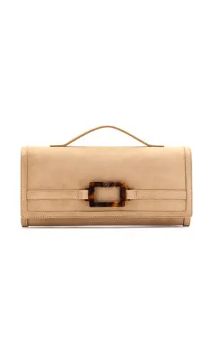 ROGER VIVIER Belle Vivier Clutch - Brown