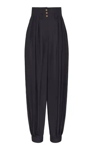 Zimmermann Hypnotic Wool Harem Pants - Black