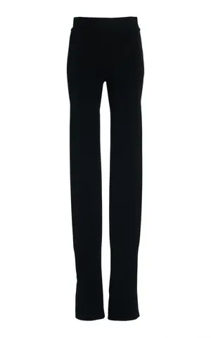 COURREGES Double Hem Interlock Pants - Black