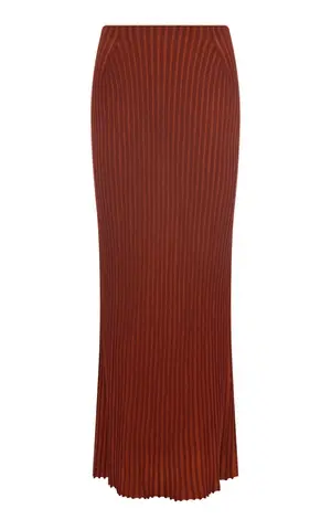 Gabriela Hearst Krause Ribbed Virgin-wool Maxi Skirt
