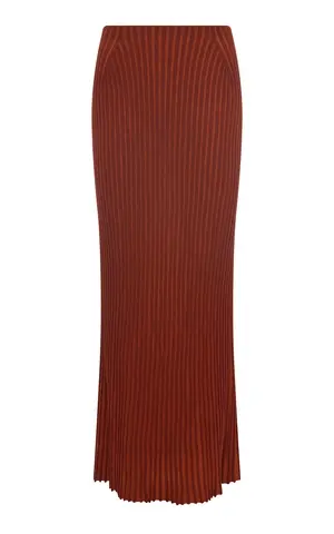 Gabriela Hearst Krause Ribbed Virgin-wool Maxi Skirt