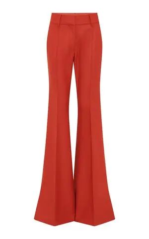 Gabriela Hearst Rhein Flared Wool-cashmere Pants - Orange