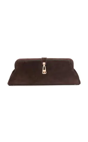 Gabriela Hearst Baguette Suede Clutch