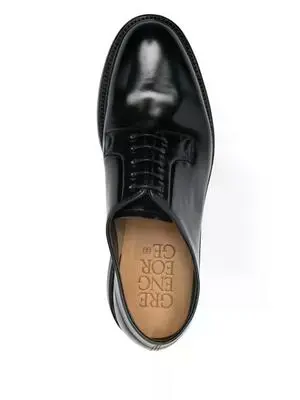 GREEN GEORGE Classic Derby Shoes - Black