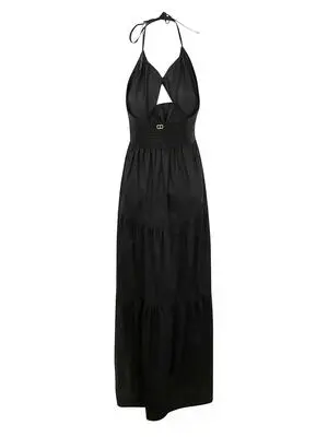 TWINSET Tie-fastening Cut-out Maxi Dress - Black