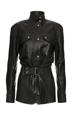 Magda Butrym Belted Leather Bodysuit