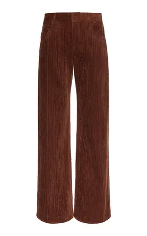Magda Butrym High-rise Wide-leg Wool-blend Pants - Orange