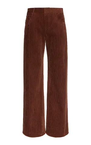 Magda Butrym High-rise Wide-leg Wool-blend Pants - Orange