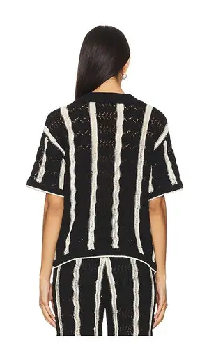 Central Park West Novelty Stitch Polo