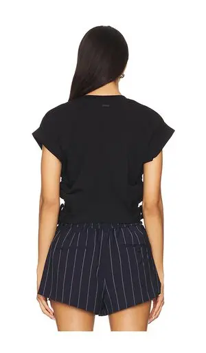 ALLSAINTS Mira Satin Tee - Black