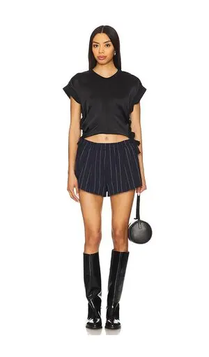 ALLSAINTS Mira Satin Tee - Black