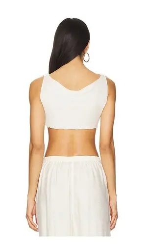 INDAH Maha Solid Cowl Neck Vest Top