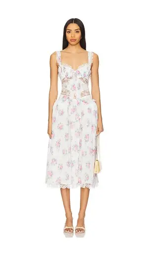 For Love & Lemons Doily Bouquet Midi Dress