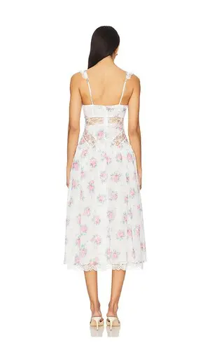 For Love & Lemons Doily Bouquet Midi Dress