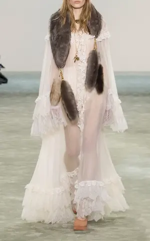 Chloé Treasure Tails Lambskin Shearling Scarf