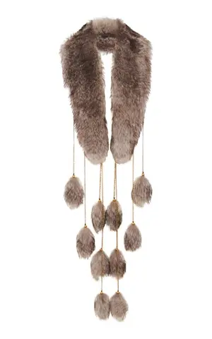 Chloé Treasure Tails Lambskin Shearling Scarf