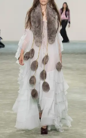 Chloé Treasure Tails Lambskin Shearling Scarf