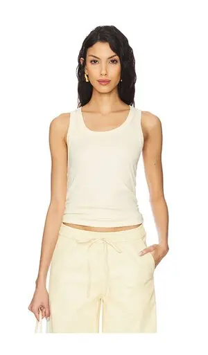 Sprwmn Fitted Scoop Tank Top