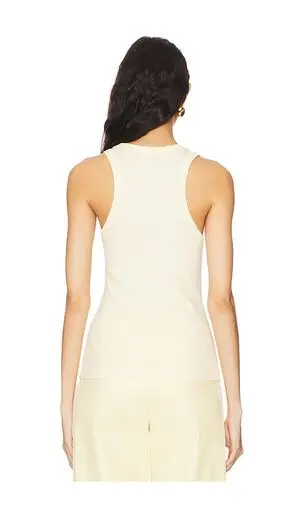Sprwmn Fitted Scoop Tank Top