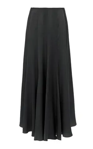 Black Silk Maxi Skirts